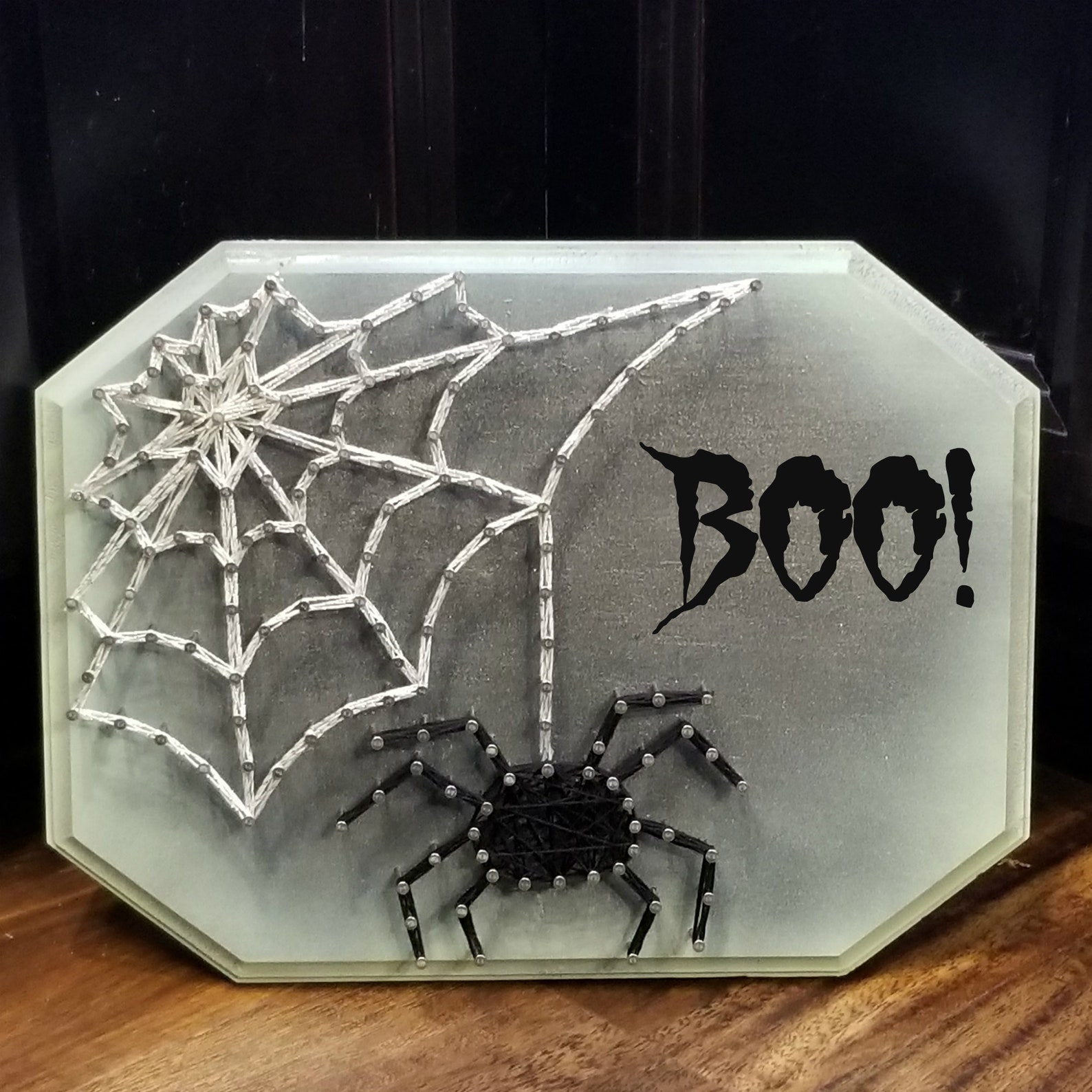 Spider Web String Art / Halloween String Art / Made to Order / - Etsy