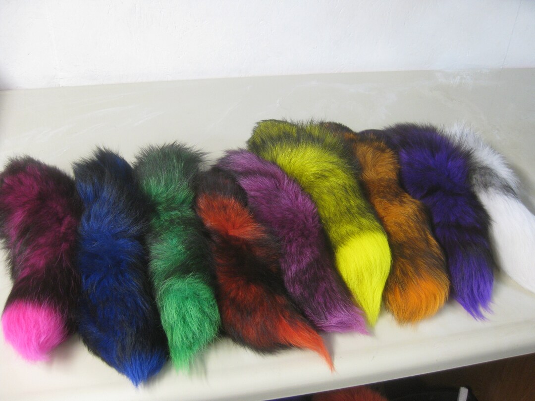 Large Dyed Ranch Fox Tails - Etsy