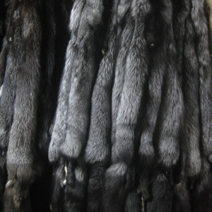 Tanned Silver Fox Hides - Etsy