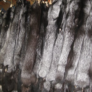 Tanned Silver Fox Hides - Etsy