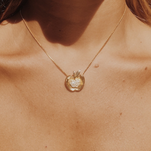 Apple Necklace - Etsy