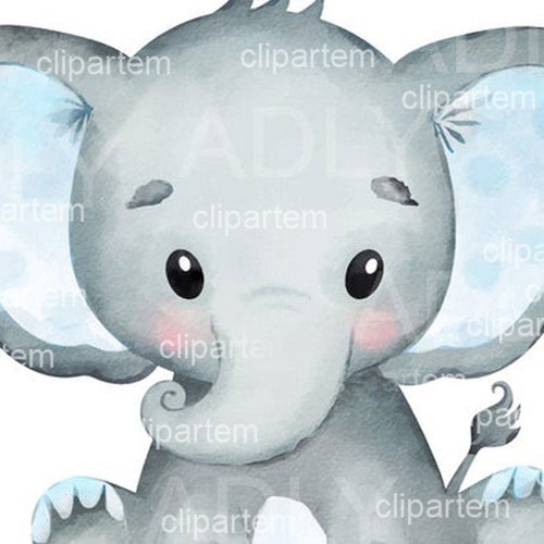 Boy Elephant Vector Watercolor Elephant Clip Art Scalable - Etsy