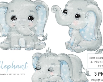 Royal Blue Baby Boy Elephant Svg File Clip Art (Instant Download) - Etsy