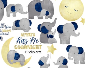 Royal Blue Baby Boy Elephant Svg File Clip Art (Instant Download) - Etsy