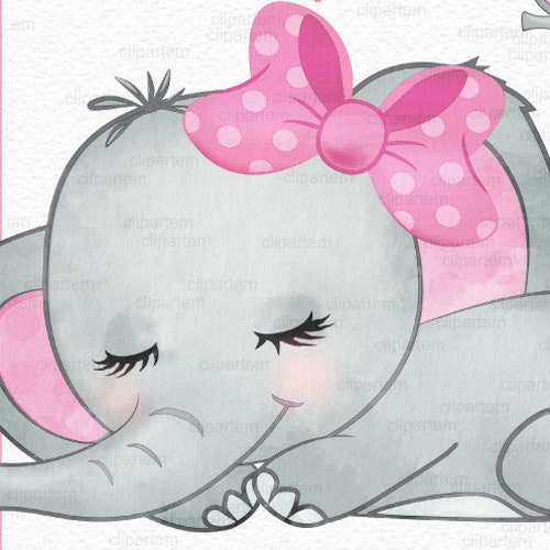 Purple Elephant Girl Clip Art Watercolor. Baby Elephant - Etsy