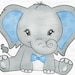 Elephant Boy Clip Art, Watercolor. Watercolor Baby Peanut Clipart, Blue ...