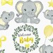 Elephant Clip Art, Watercolor. Watercolor Baby Elephant Clipart, Gray ...