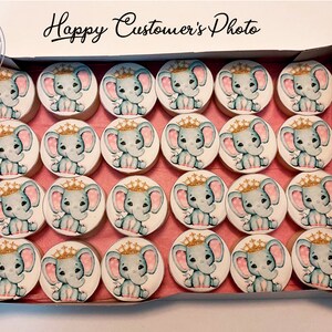 Girl Elephant With Crown, Pink Royal Elephant Watercolor Clip Art for ...