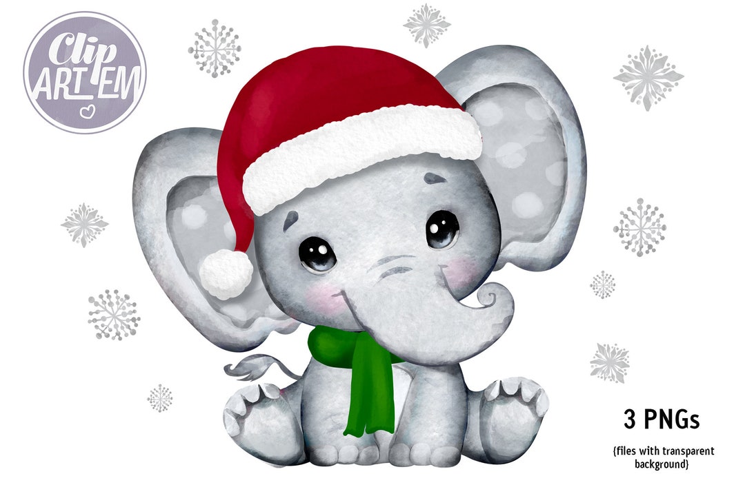 Christmas Elephant Boy Decor Png Image, Watercolor Baby Boy Elephant ...