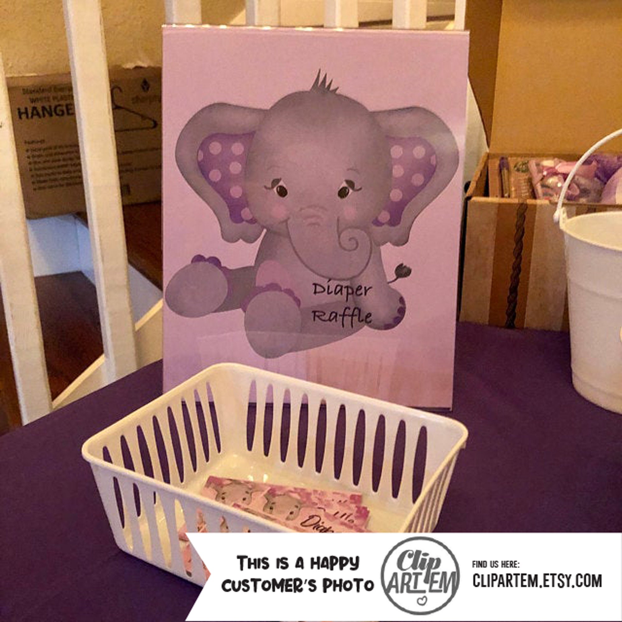 Purple Elephant Clip Art Watercolor. Watercolor Baby Peanut - Etsy