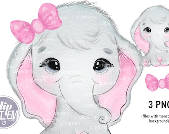 SVG Girl Elephant Birthday Baby Girl Elephant for Baby - Etsy