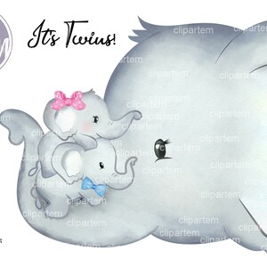 Twins Elephants Boy Girl and Mommy, Two Little Peanuts, Two Elephants ...