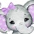 Watercolor Girl Elephant Clip Art, Very Cute Little Peanut,pink Gray ...