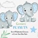 Boy Elephant Clip Art, Cute Little Watercolor Blue Elephants With Light ...