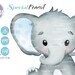 Boy Elephant Vector, Watercolor Elephant Clip Art, Scalable Watercolor ...