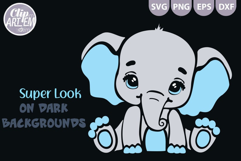 Super Cute Layered Elephant Cutting SVG File, Cute Baby Boy Elephant ...