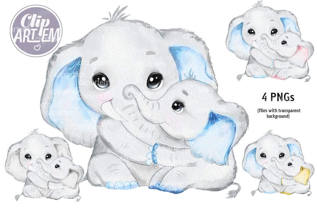 Daddy Baby Elephant, Baby Girl, Baby Boy, Yellow Elephant, Gray ...