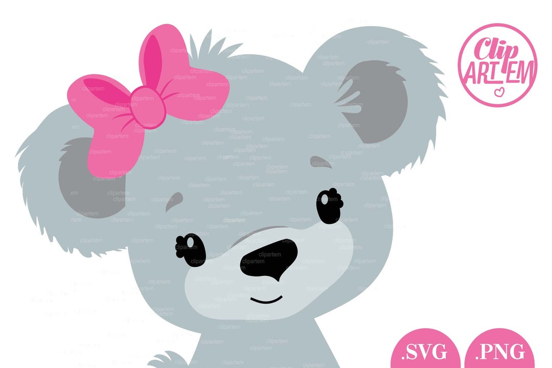 Girl Baby Bear SVG PNG Cutting File. Teddy Bear With Pink Bow ...