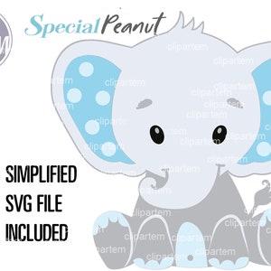 Boy Elephant Vector, Watercolor Elephant Clip Art, Scalable Watercolor ...