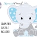 Boy Elephant Vector, Watercolor Elephant Clip Art, Scalable Watercolor ...