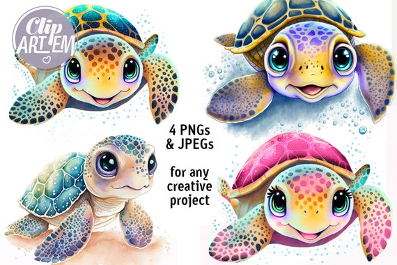 Baby Boy Turtle Clip Art