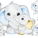 Daddy Baby Elephant, Baby Girl, Baby Boy, Yellow Elephant, Gray ...