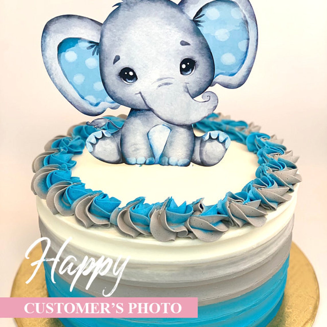 Boy Elephant Clip Art, Watercolor Very Cute Little Peanut, Blue Gray ...