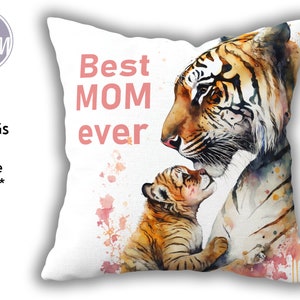 Mommy and Baby Tiger Printable Image for Mother's Day Gift, Nursery ...