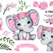 Boy Elephant Clip Art, Watercolor Very Cute Little Peanut, Blue Gray ...