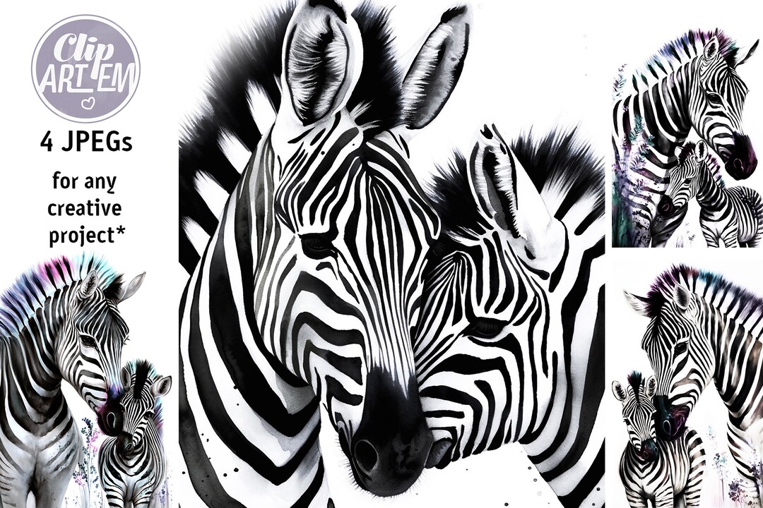 Mother Baby Zebra Images for Mother's Day, Father's Days, Nursery Wall ...