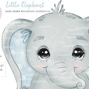 Boy Elephant Clip Art, Elephant Sublimation, PNG, Vector, Baby Blue ...