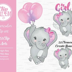 Pink Purple Elephant Clip Art, Elephant PNG, Sublimation Design ...