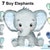 Watercolor Girl Elephant Clip Art, Very Cute Little Peanut,pink Gray ...