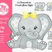 Elephant Clip Art, Watercolor. Watercolor Baby Elephant Clipart, Gray ...