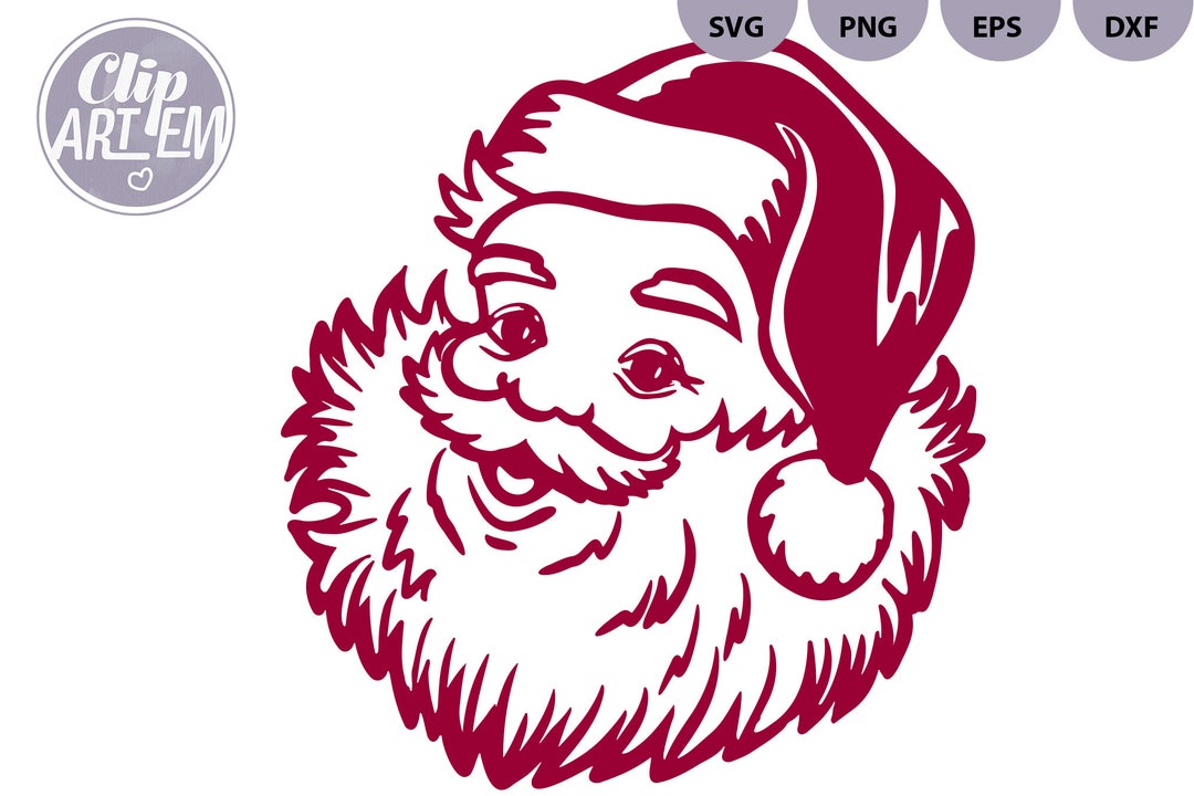 Retro Santa Svg, Vintage Santa Svg, Old School Father Christmas, Santa ...