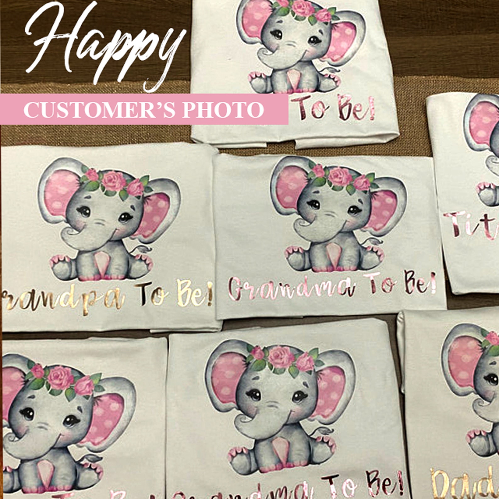 Watercolor Girl Elephant Clip Art, Floral Little Peanut,pink Roses ...