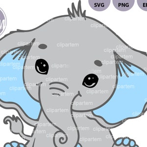 Super Cute Boy Elephant SVG Cutting File for Cricut, Silhouette ...