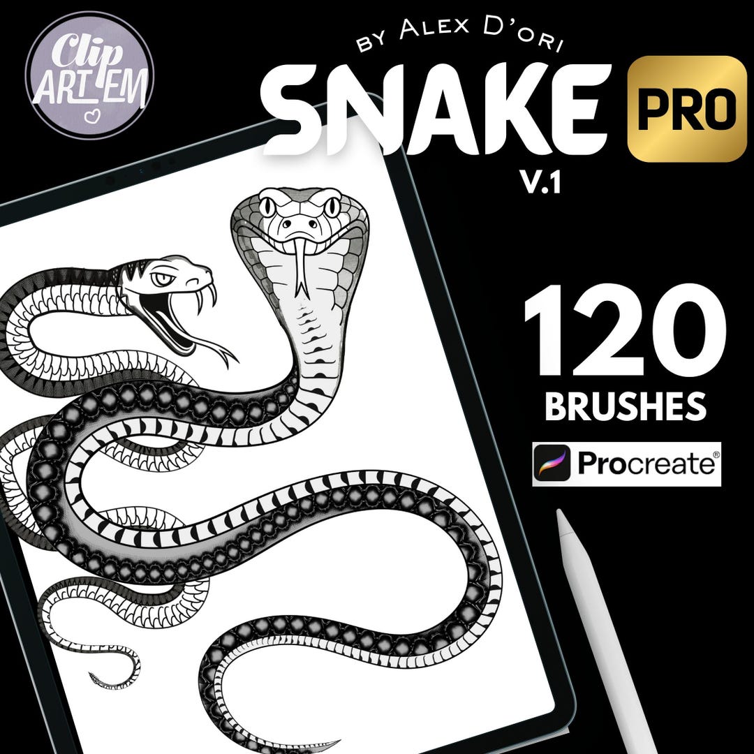 Snake Procreate Brushes 120 Snake Skin Scale Brush Set for Procreate ...