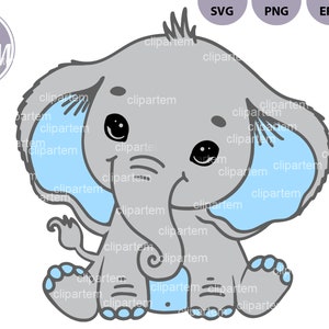 Super Cute Boy Elephant SVG Cutting File for Cricut, Silhouette ...