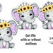 Purple Yellow Sunflower Elephant With Row of Sunflowers on the Head ...