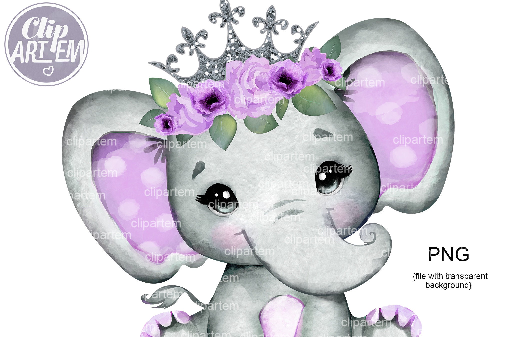 Purple Baby Elephant