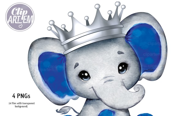 Blue Baby Elephant Clip Art