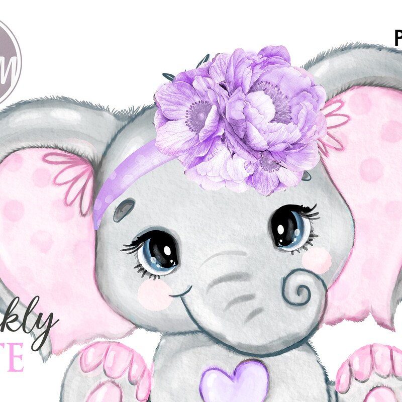 Pink Elephant Cake Topper - Etsy