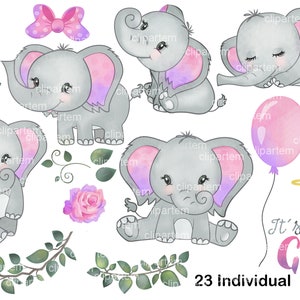 Pink Purple Elephant Clip Art, Elephant PNG, Sublimation Design ...