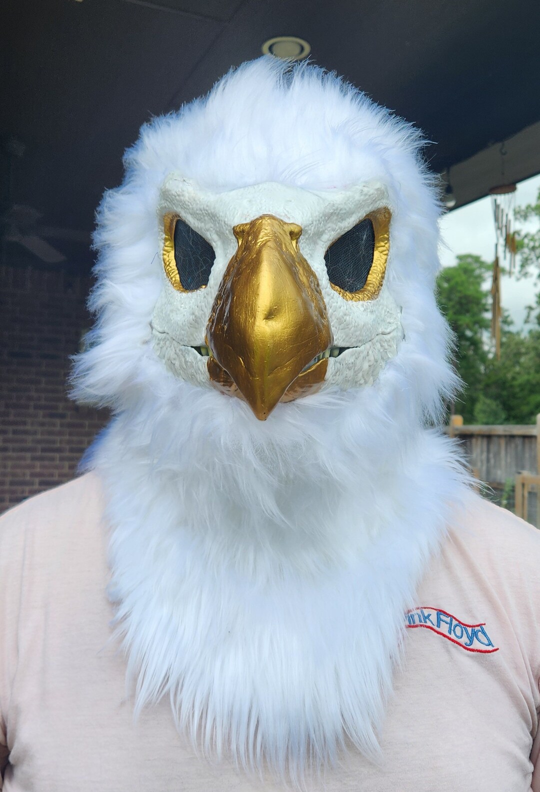 OOAK Gold Beaked Dino Mask Fursuit Head - Etsy