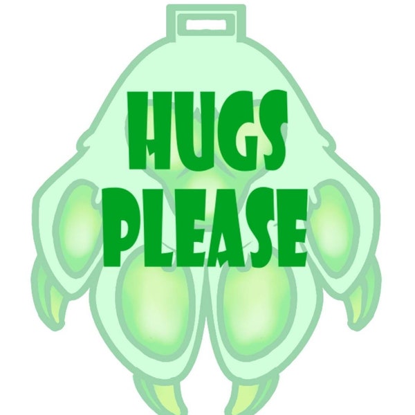 Furry Hug Badge - Etsy