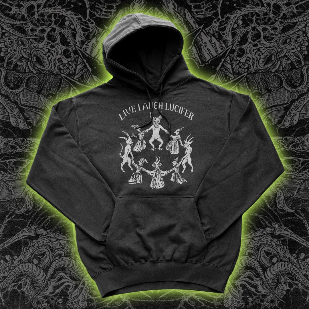 Live Laugh Lucifer - Hoodie - Night Channels - Etsy