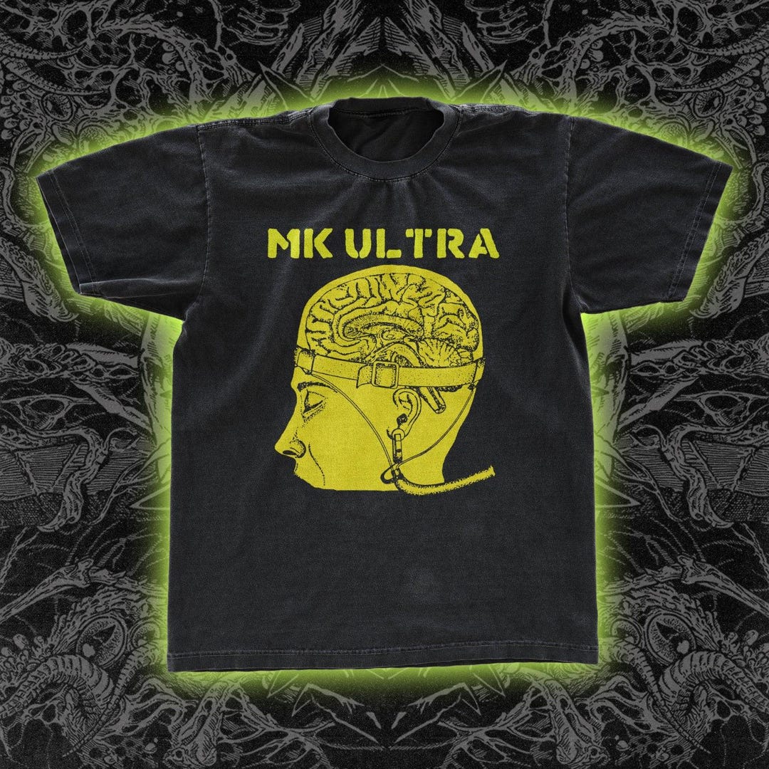 Night Channels MK ULTRA Shirt Drugs Horror Punk Goth Patch Cia Mind ...