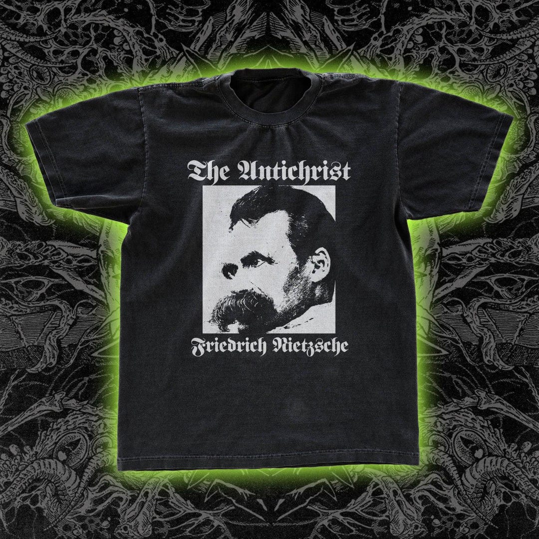 Night Channels THE ANTICHRIST Friedrich Nietzsche Shirt Nihilism Punk ...