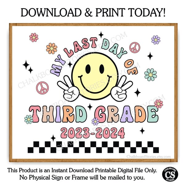 3rd Grade Sign - Etsy